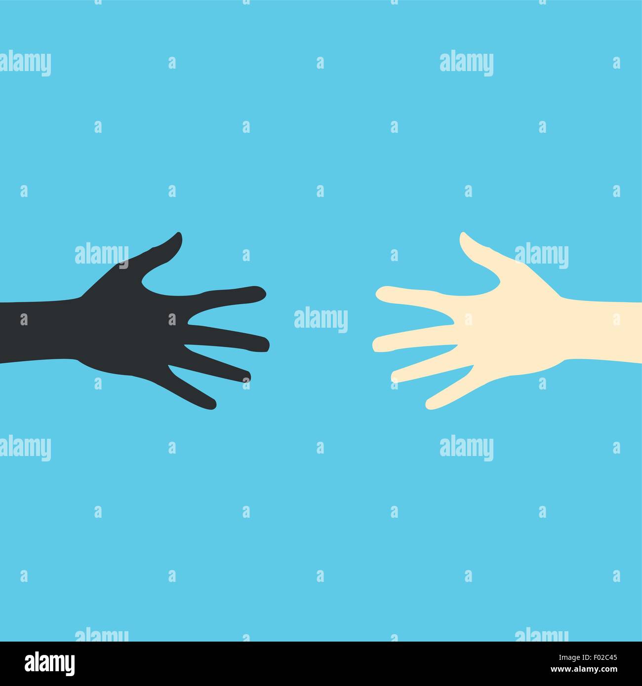 Vector flat icon hands. color abstraction eps Stock Vector Image & Art ...