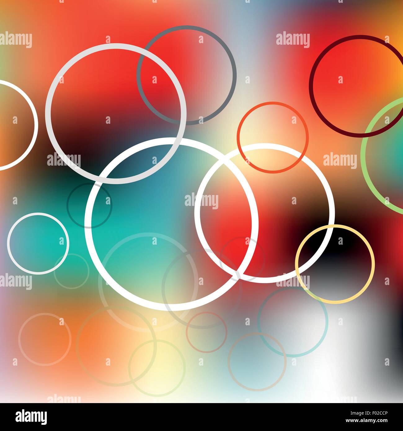 Colored circles on the blurred background eps Stock Vector Image & Art ...