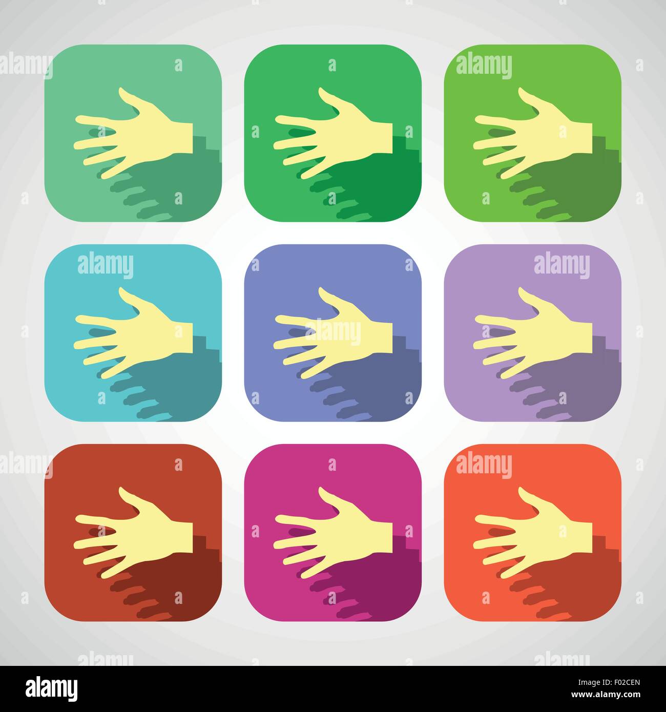 Set of vector flat icon hands eps Stock Vector Image & Art - Alamy