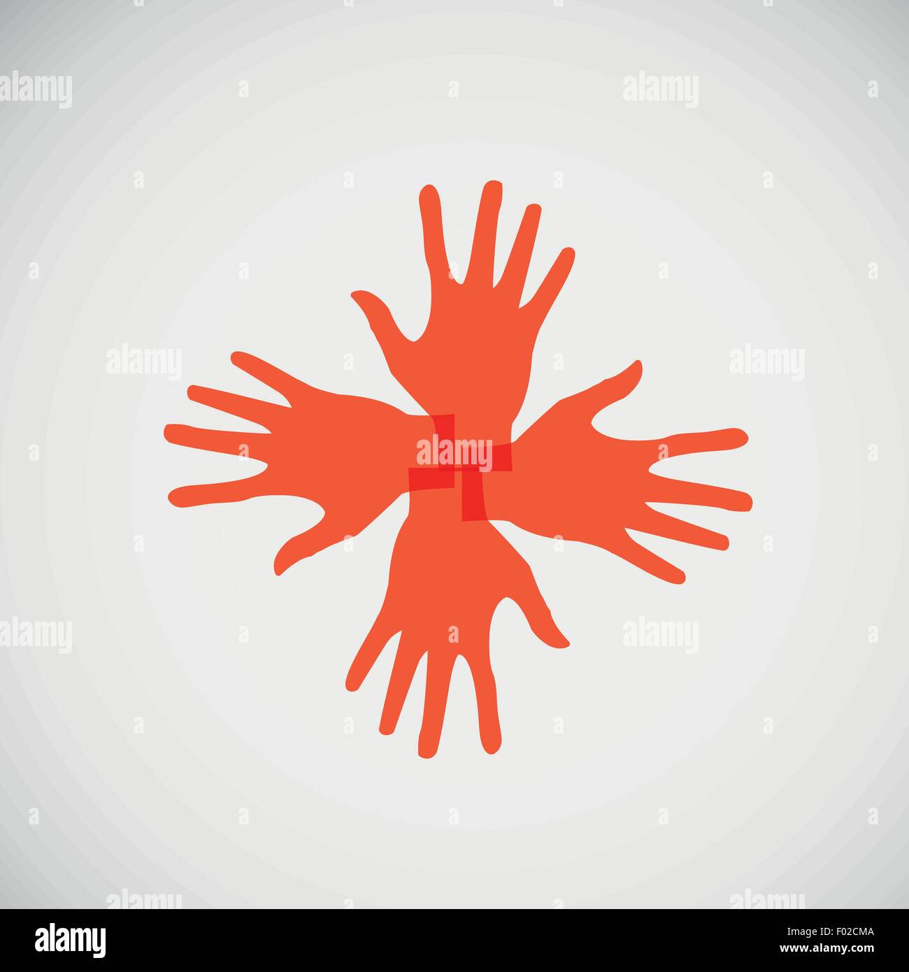 Vector flat icon hands. color abstraction eps Stock Vector Image & Art ...