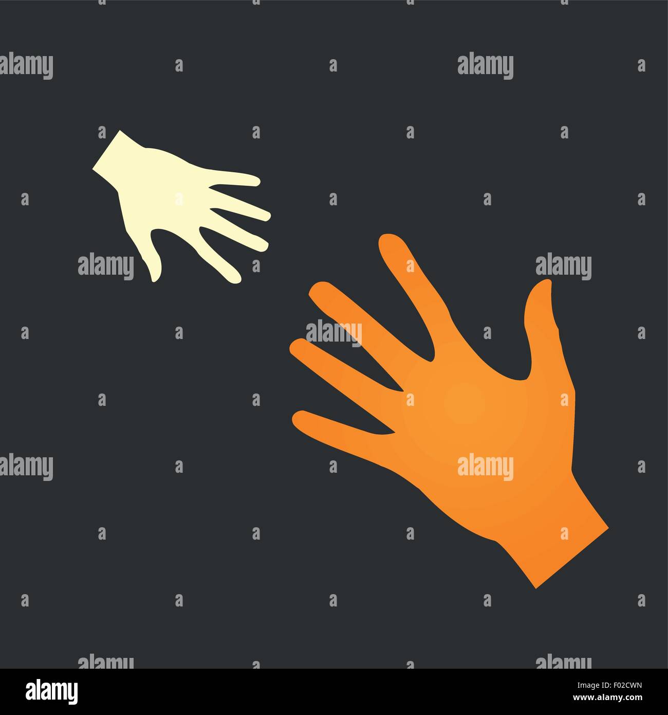 Vector flat icon hands. color abstraction eps Stock Vector Image & Art ...