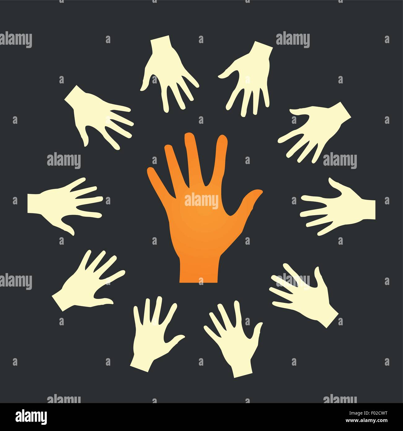 Vector flat icon hands. color abstraction eps Stock Vector Image & Art ...