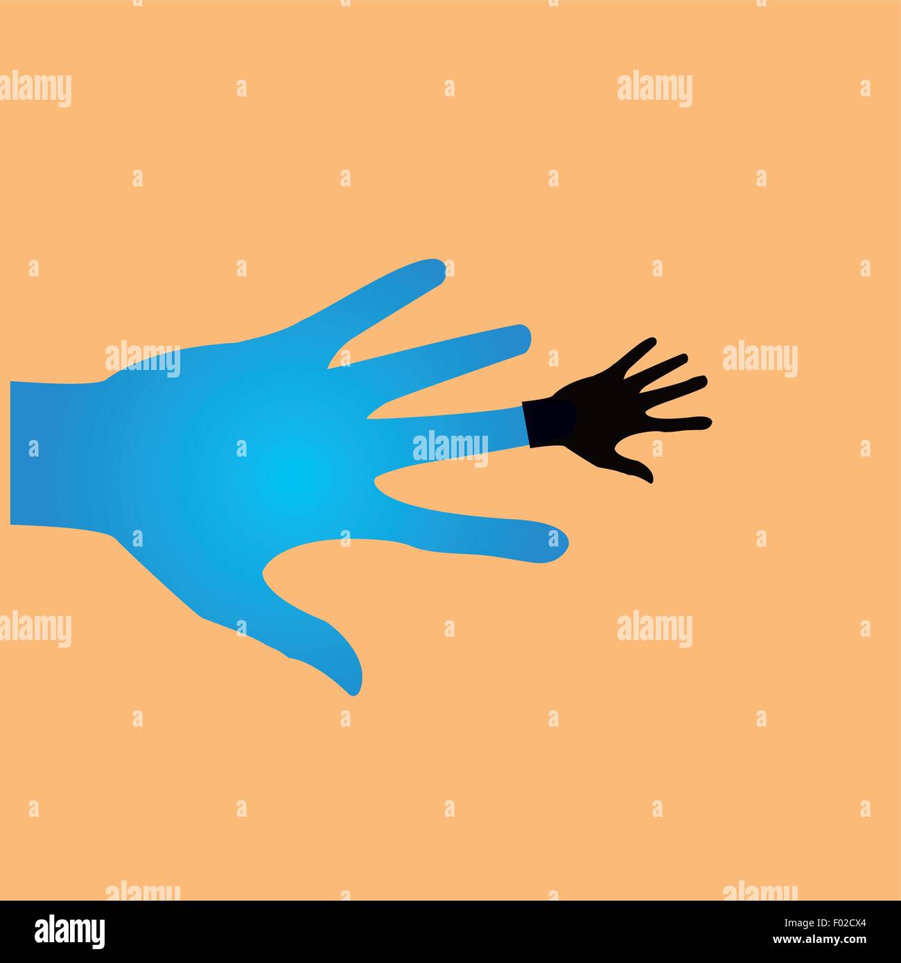 Vector flat icon hands. color abstraction eps Stock Vector Image & Art ...