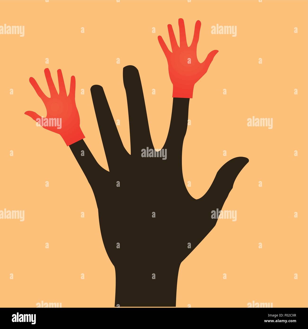 Vector flat icon hands. color abstraction eps Stock Vector Image & Art ...
