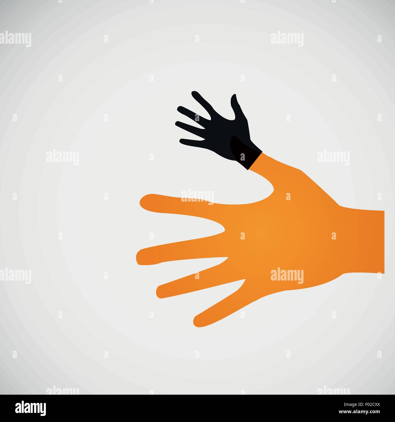 Vector flat icon hands. color abstraction eps Stock Vector Image & Art ...