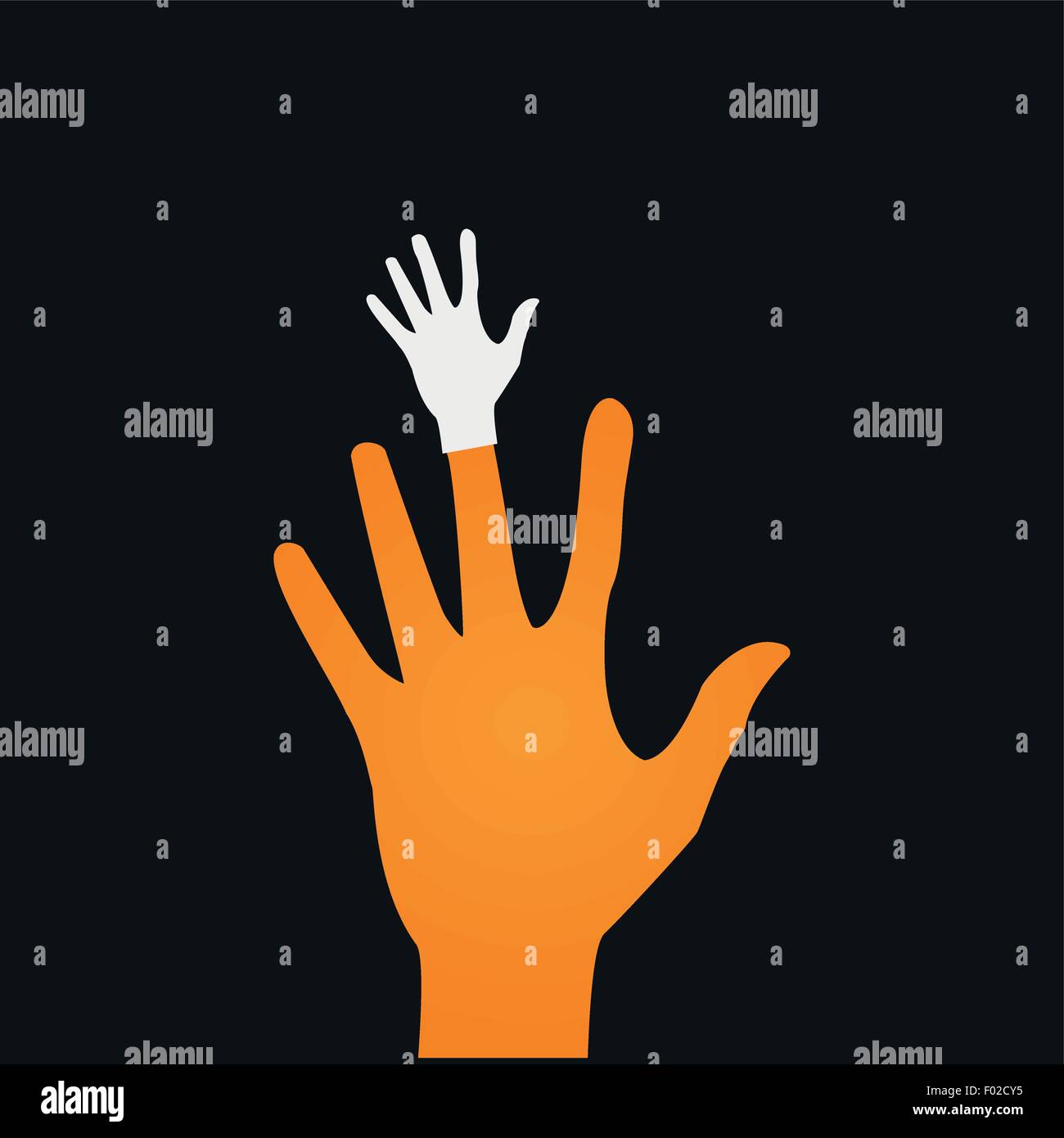 Vector flat icon hands. color abstraction eps Stock Vector Image & Art ...