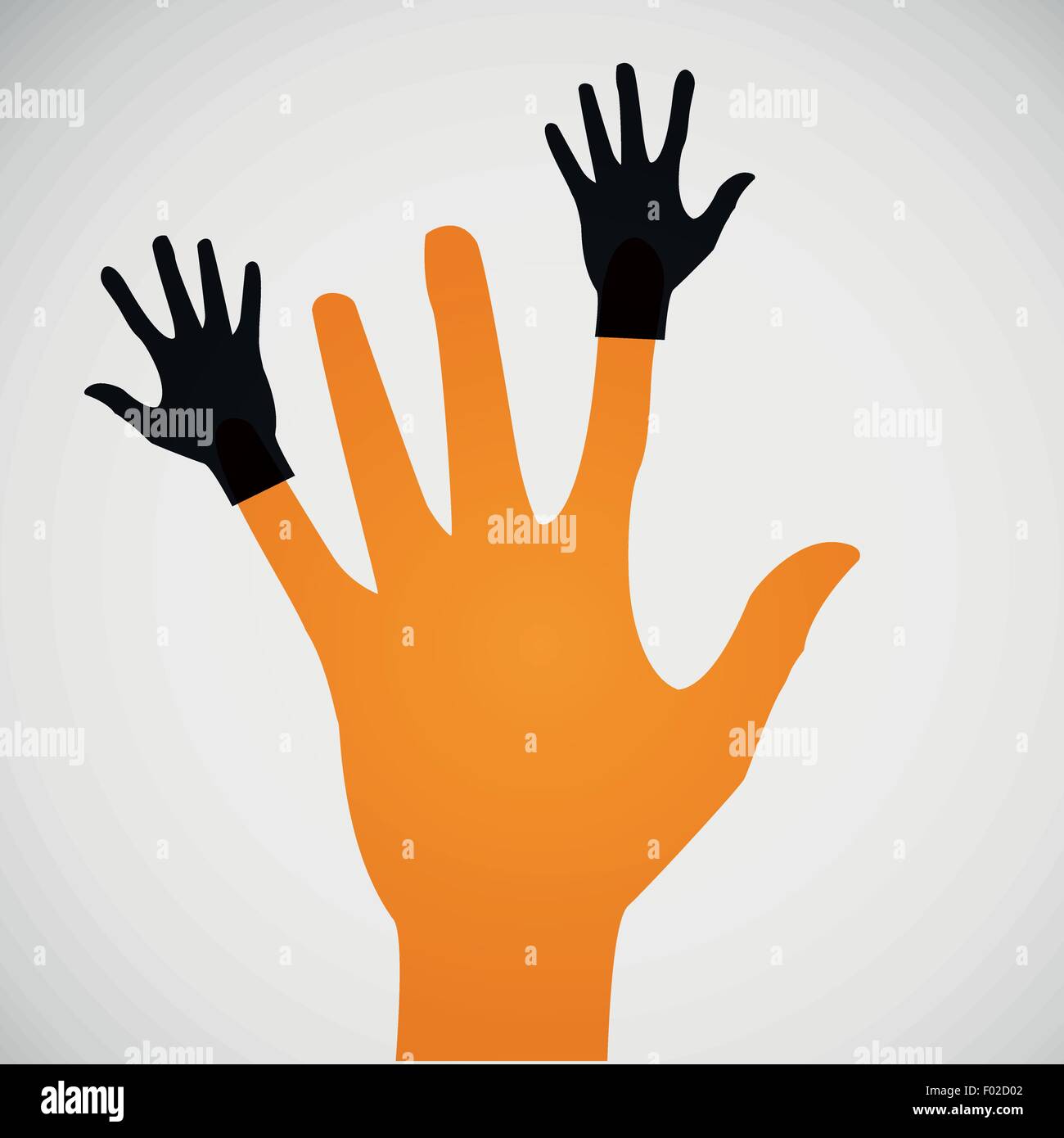 Vector flat icon hands. color abstraction eps Stock Vector Image & Art ...