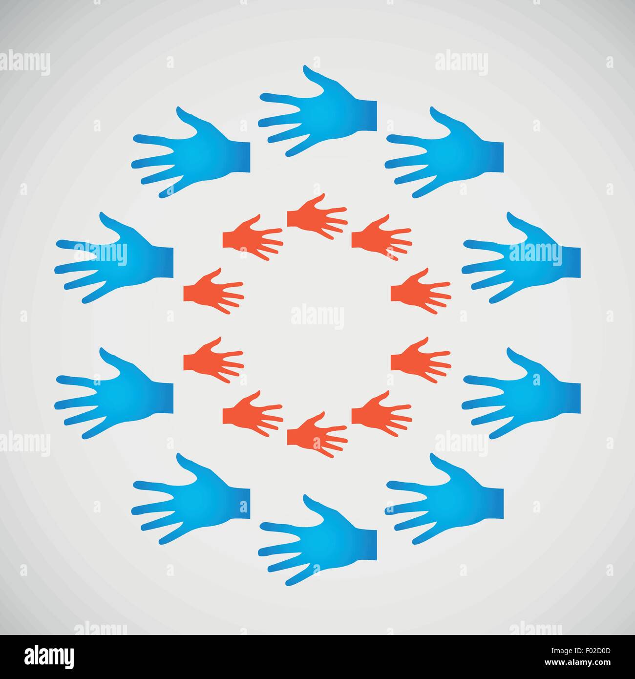 Vector flat icon hands. color abstraction eps Stock Vector Image & Art ...