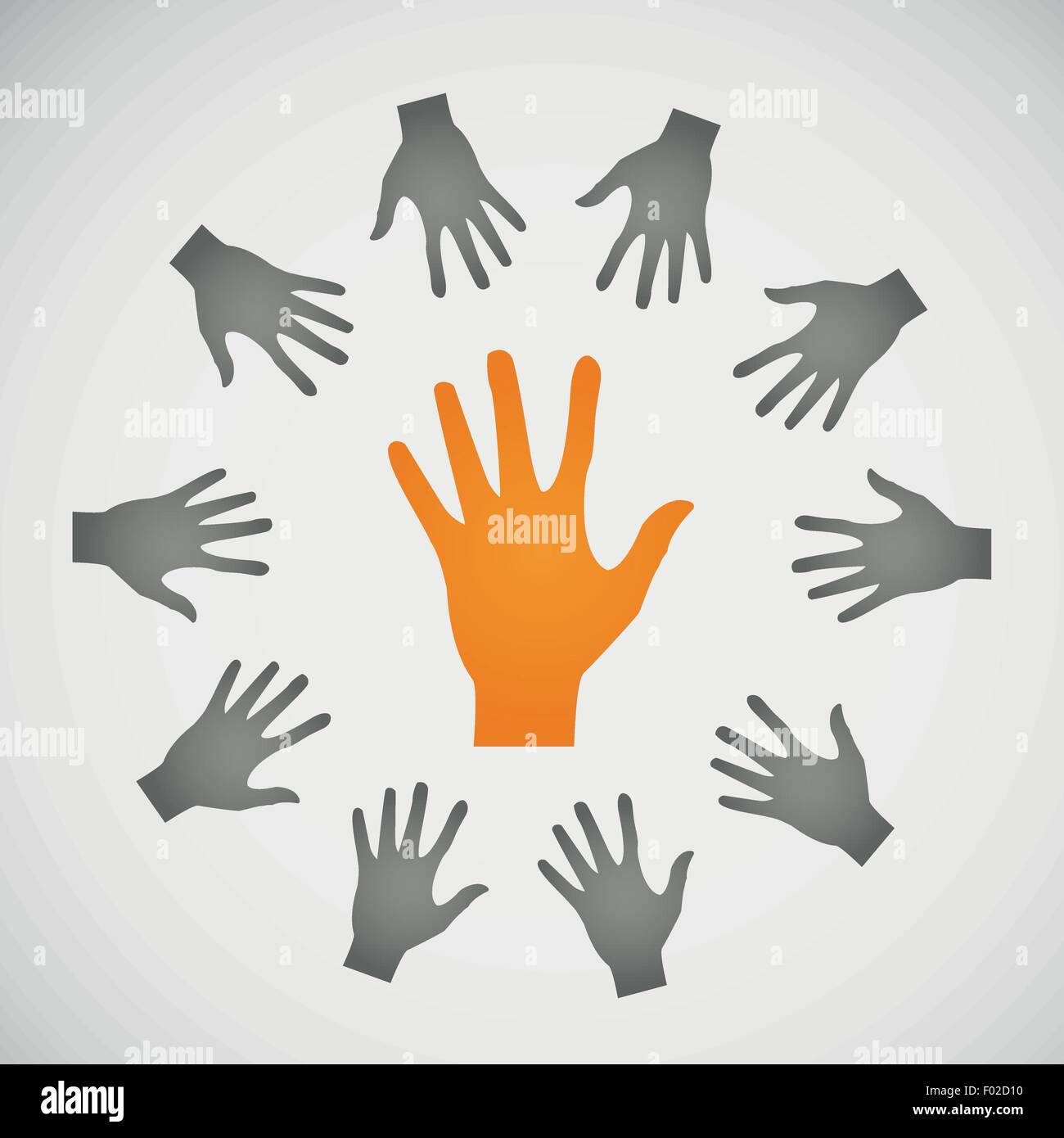 Vector flat icon hands. color abstraction eps Stock Vector Image & Art ...