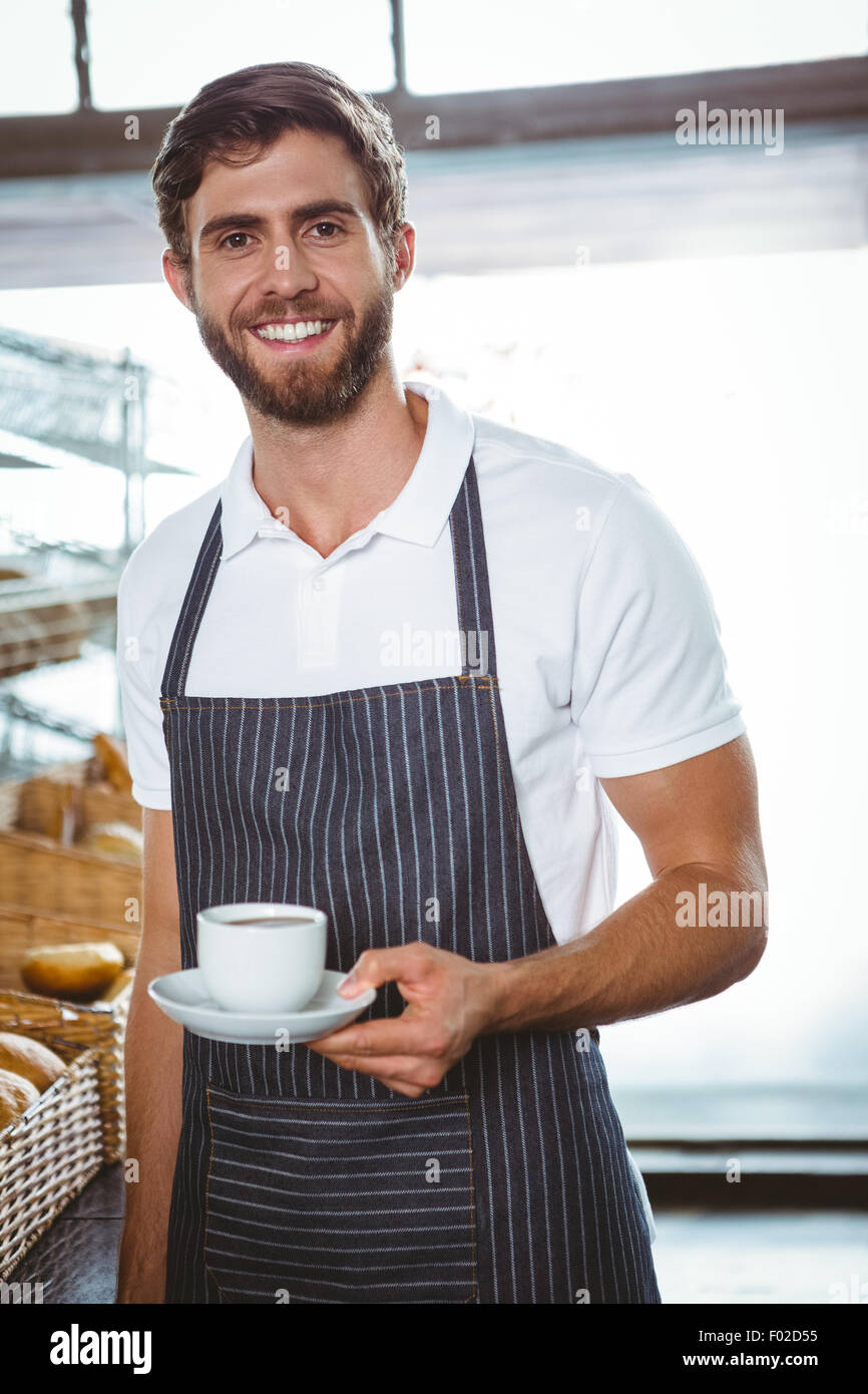 Male coffee shop worker cup hi-res stock photography and images - Alamy