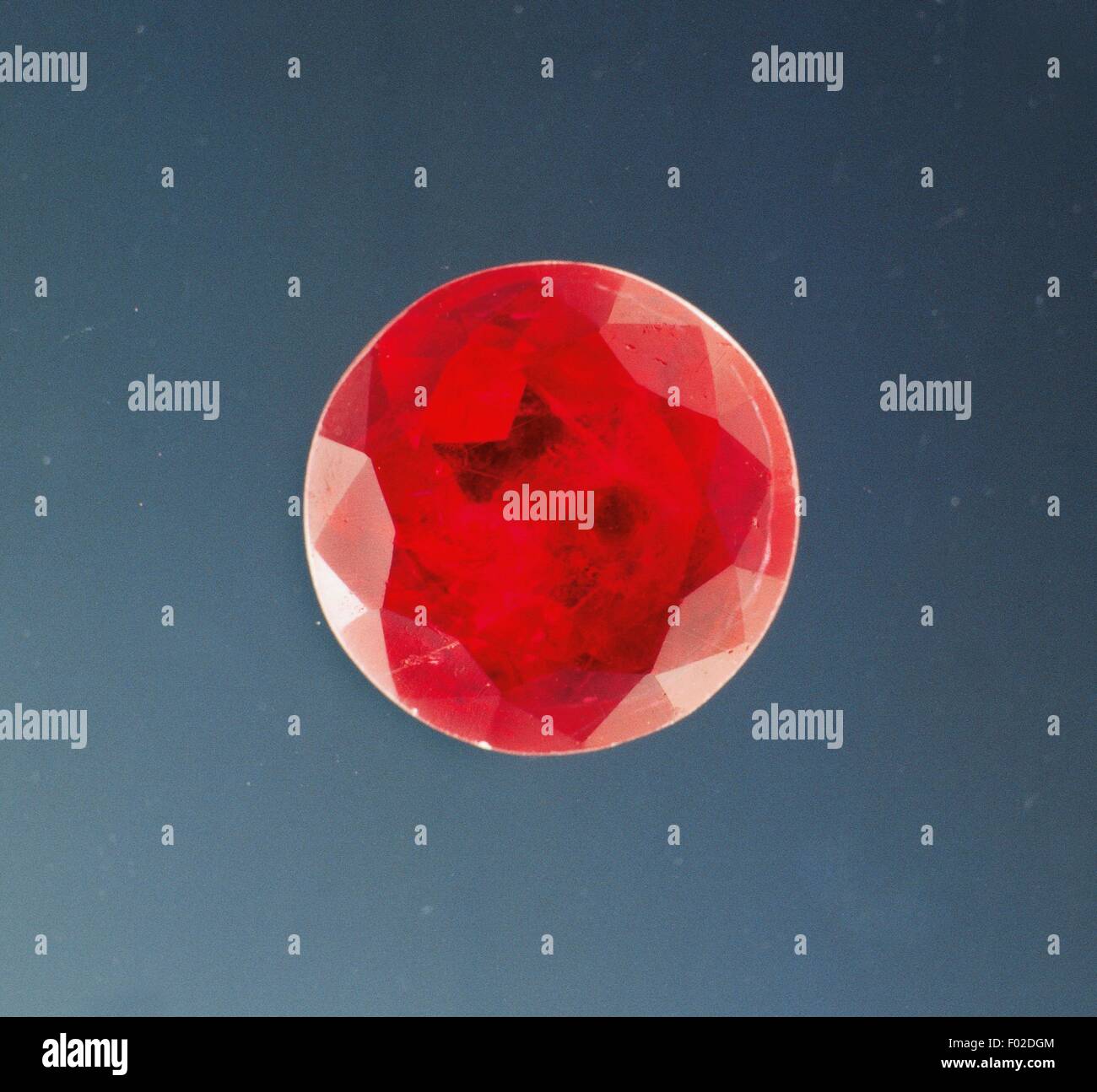 Ruby, red variety of Corundum, oxide, cut gem Stock Photo - Alamy