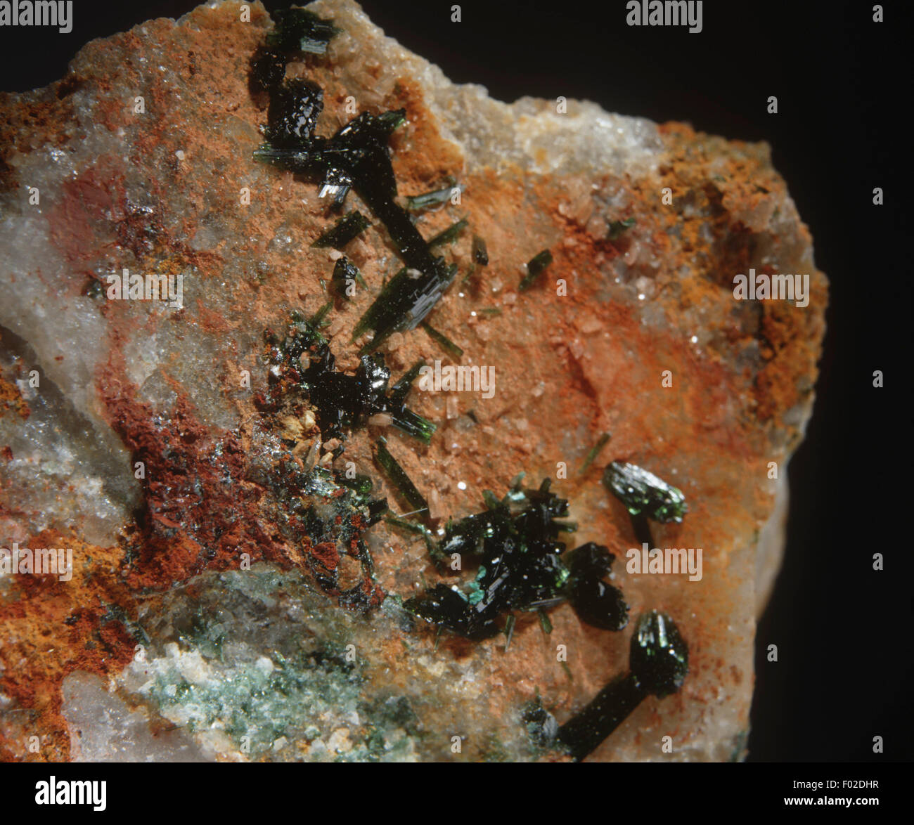 Minerals - Olivenite Stock Photo - Alamy