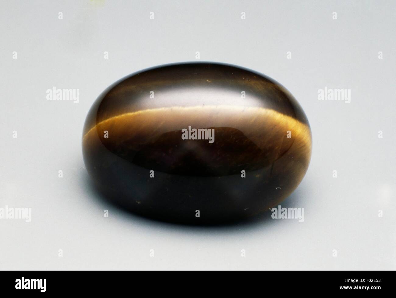 Tiger's eye, Quartz variety, oxide, cut gem Stock Photo - Alamy