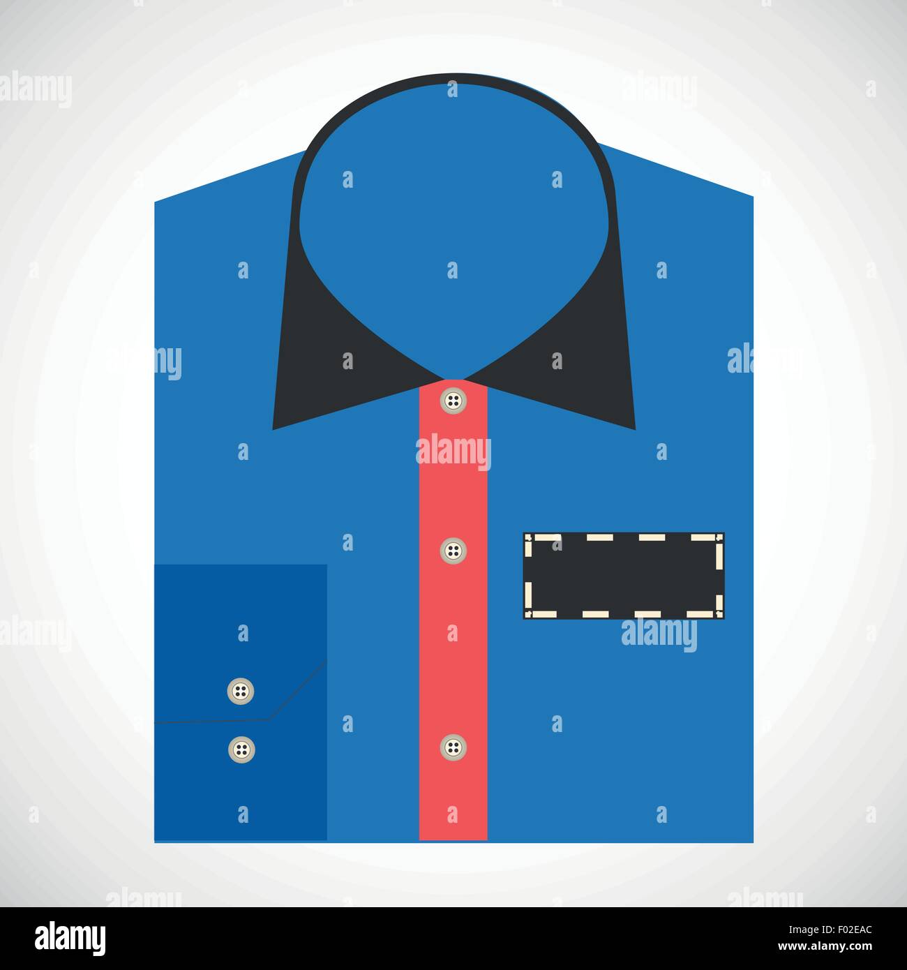 Color folded shirt with badge design concept Stock Vector Image & Art ...