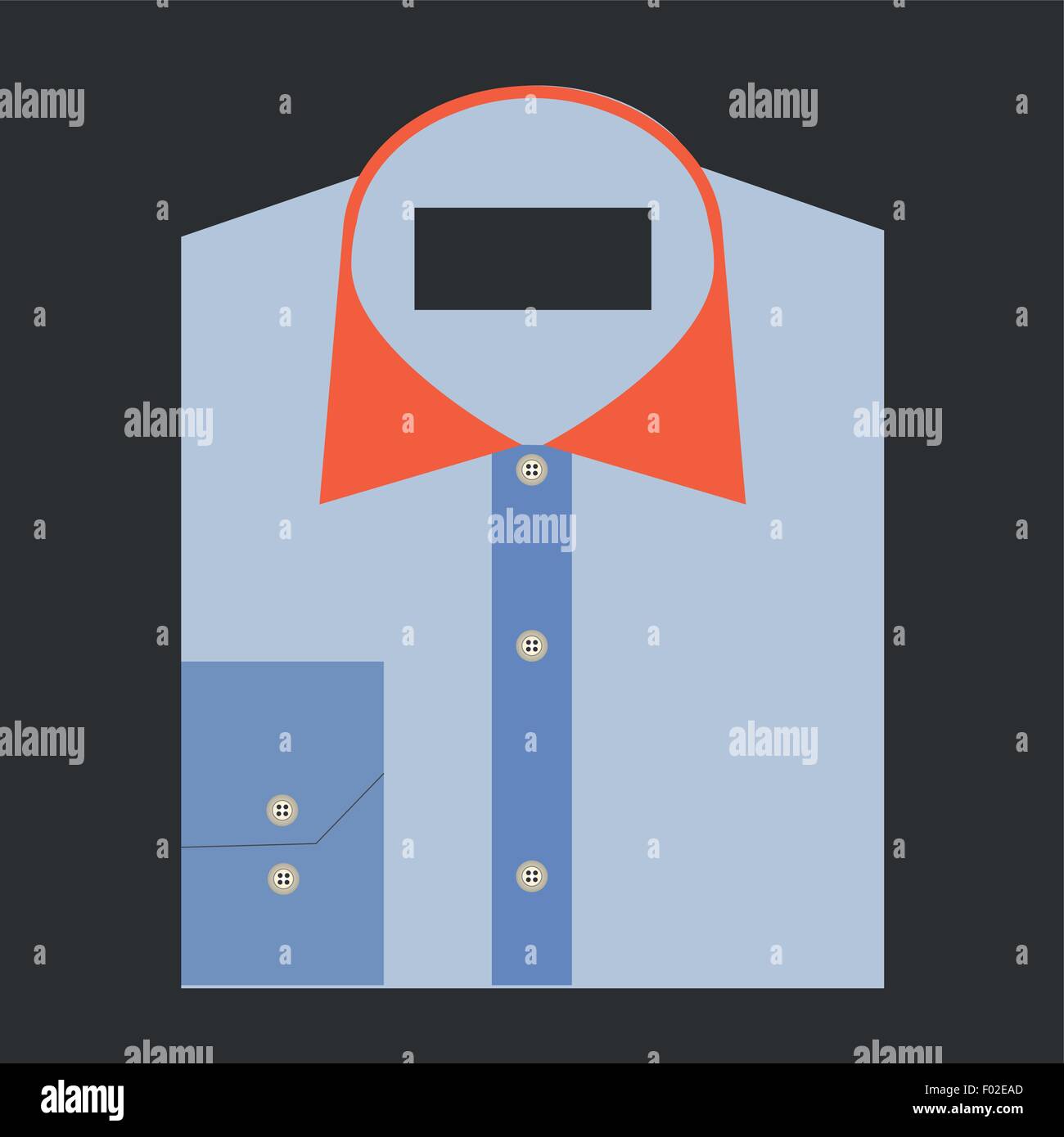 Color folded shirt with badge design concept Stock Vector Image & Art ...