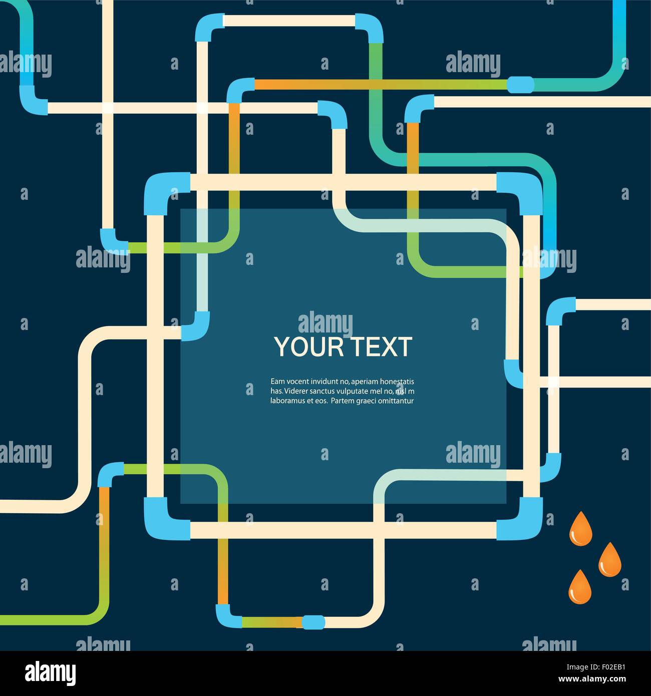 Vector color abstract design tangled pipes eps Stock Vector Image & Art ...