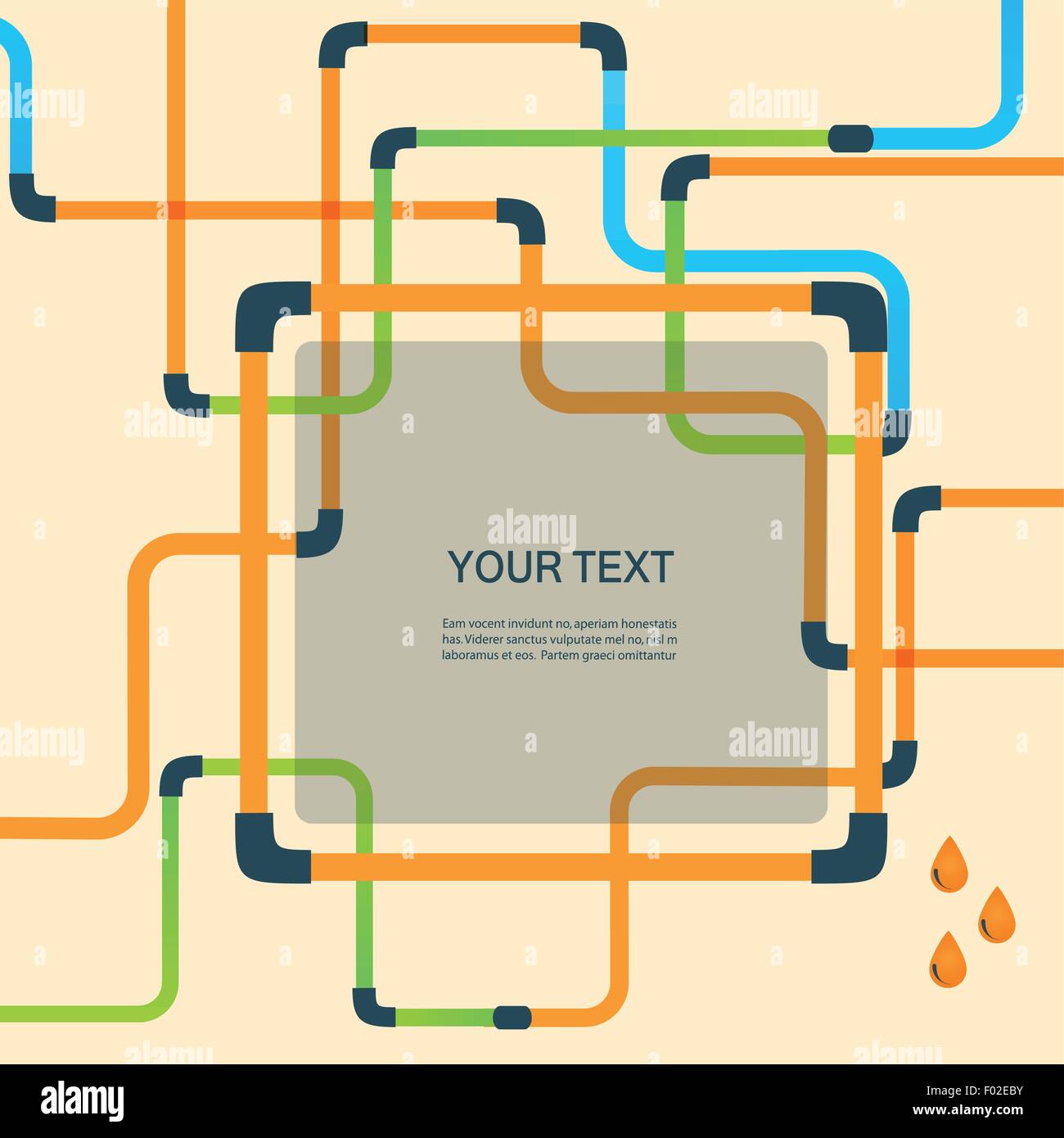 Vector color abstract design tangled pipes eps Stock Vector Image & Art ...