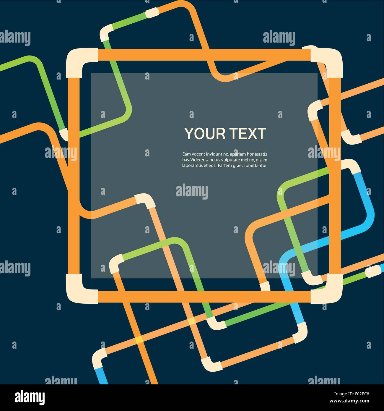 Vector color abstract design tangled pipes eps Stock Vector Image & Art ...