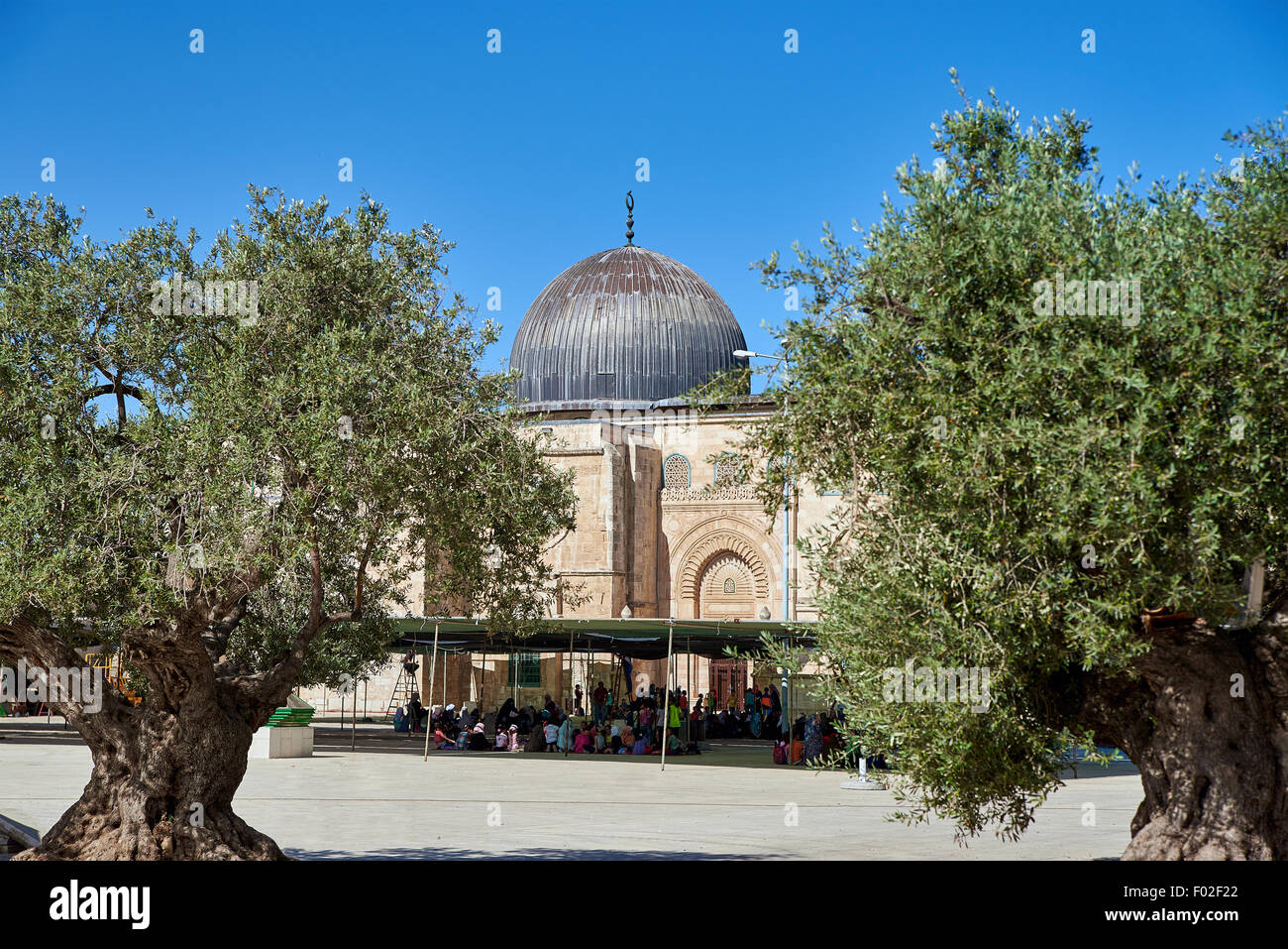 Al-Aqsa Mosque in Jerusalem on the top of the Temple Mount Stock Photo ...