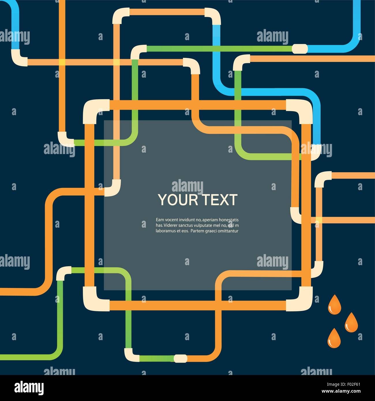 Vector color abstract design tangled pipes eps Stock Vector Image & Art ...