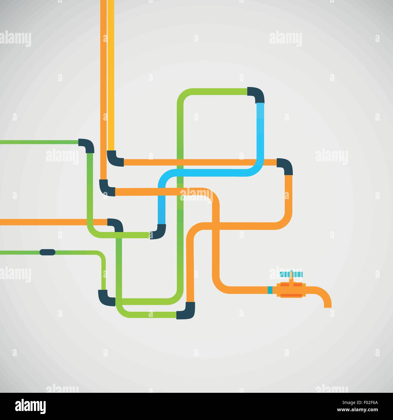 Vector color abstract design tangled pipes eps Stock Vector Image & Art ...