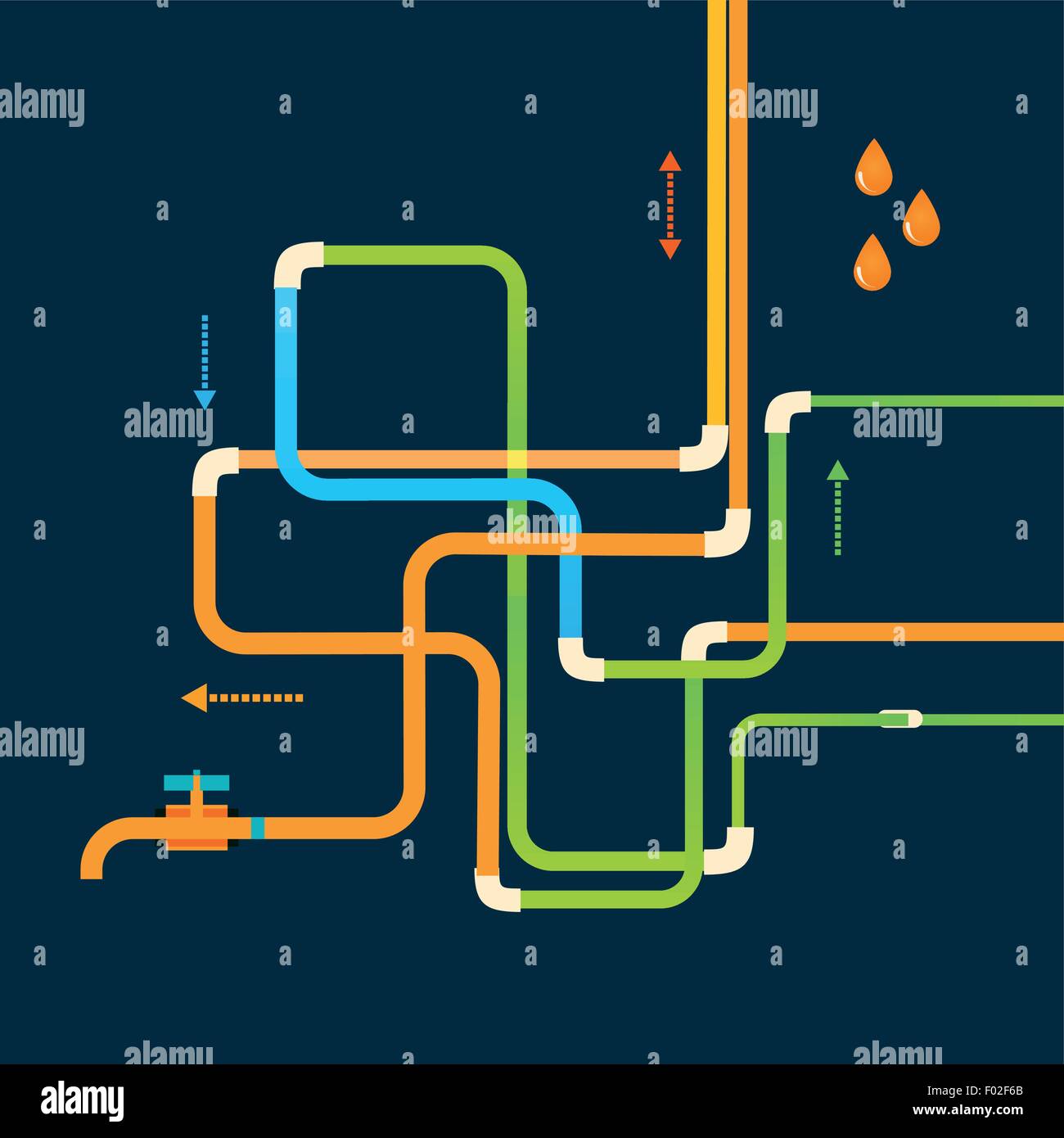 Vector color abstract design tangled pipes eps Stock Vector Image & Art ...