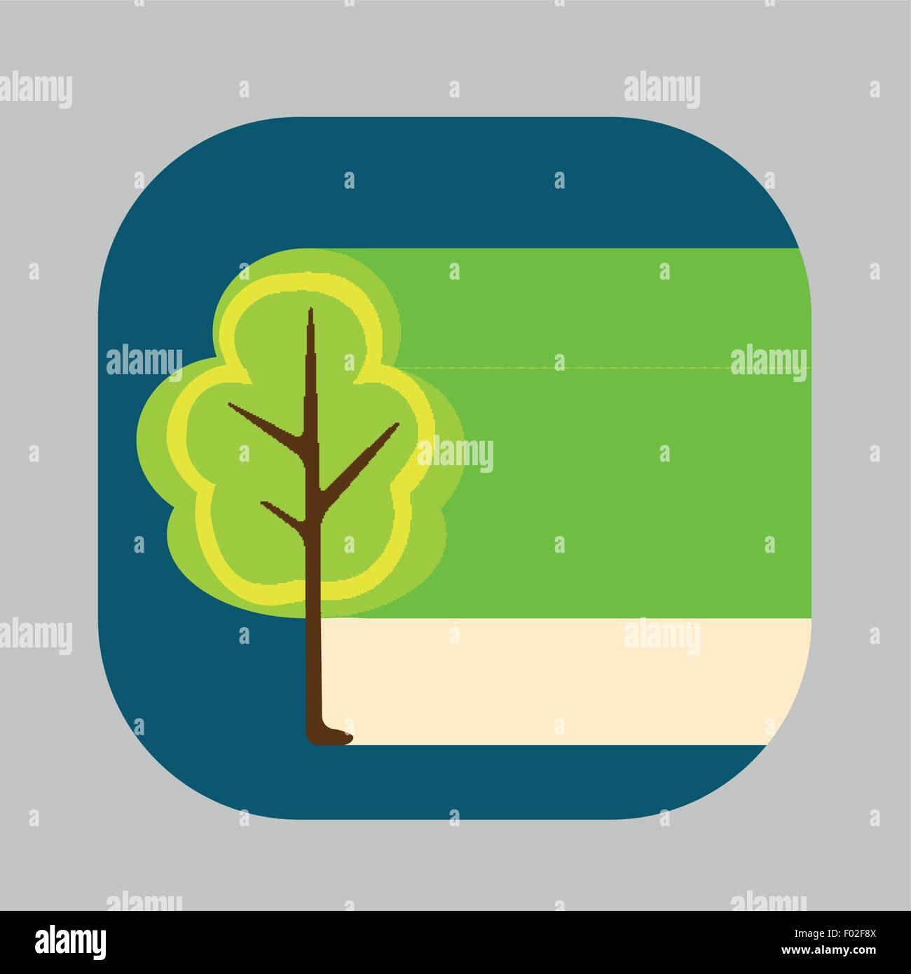 Vector beautiful icon flat blossoming tree eps Stock Vector Image & Art ...