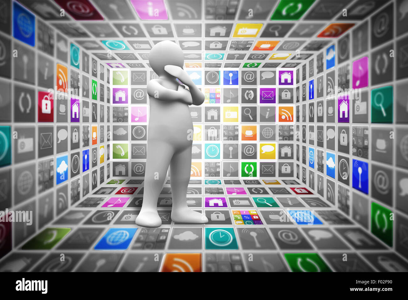 Human figure thinking computer graphic hi-res stock photography and ...