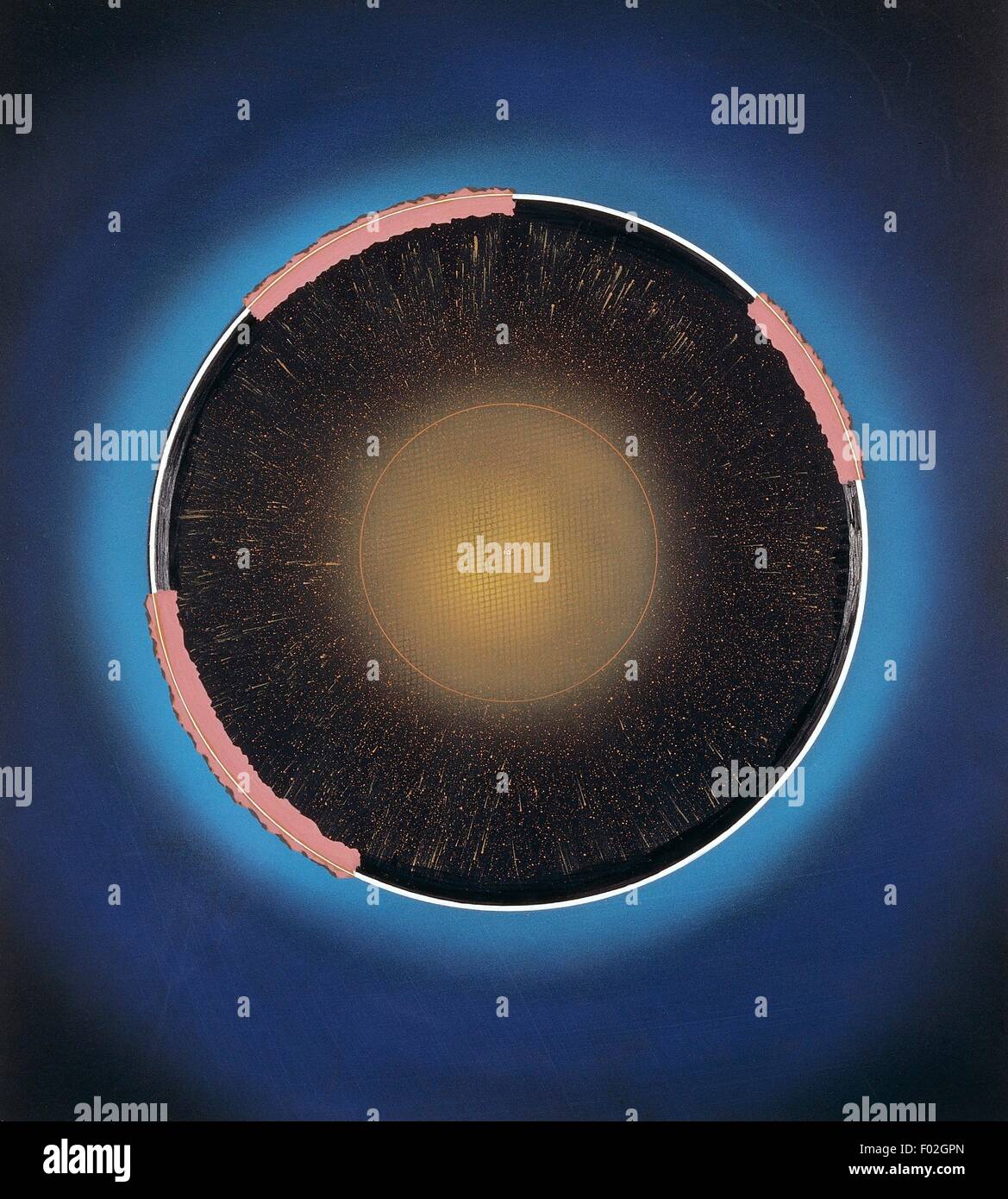 Earth's lands plates floating on Sima. Drawing Stock Photo - Alamy