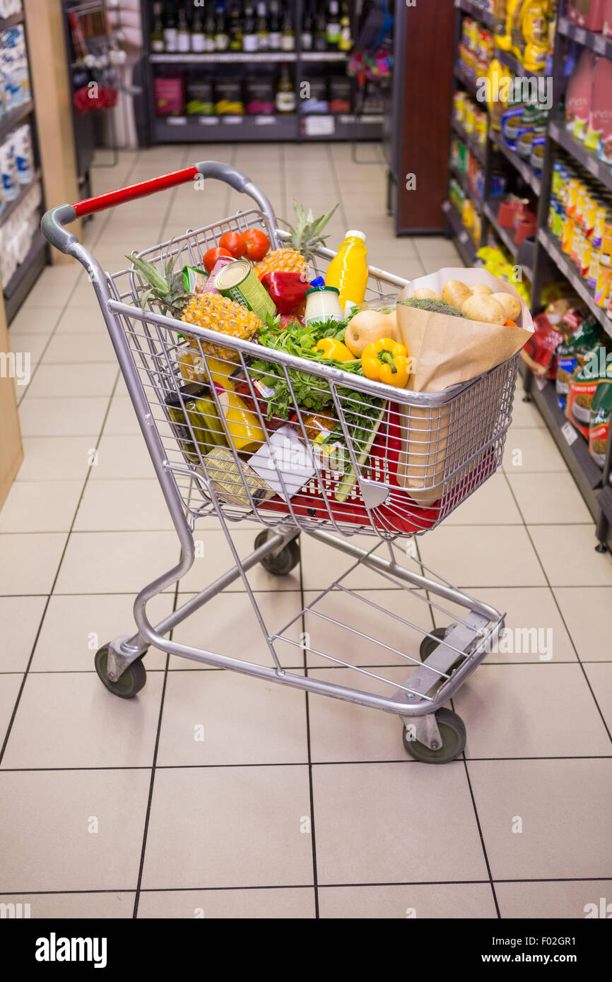 A trolley with healthy food Stock Photo - Alamy
