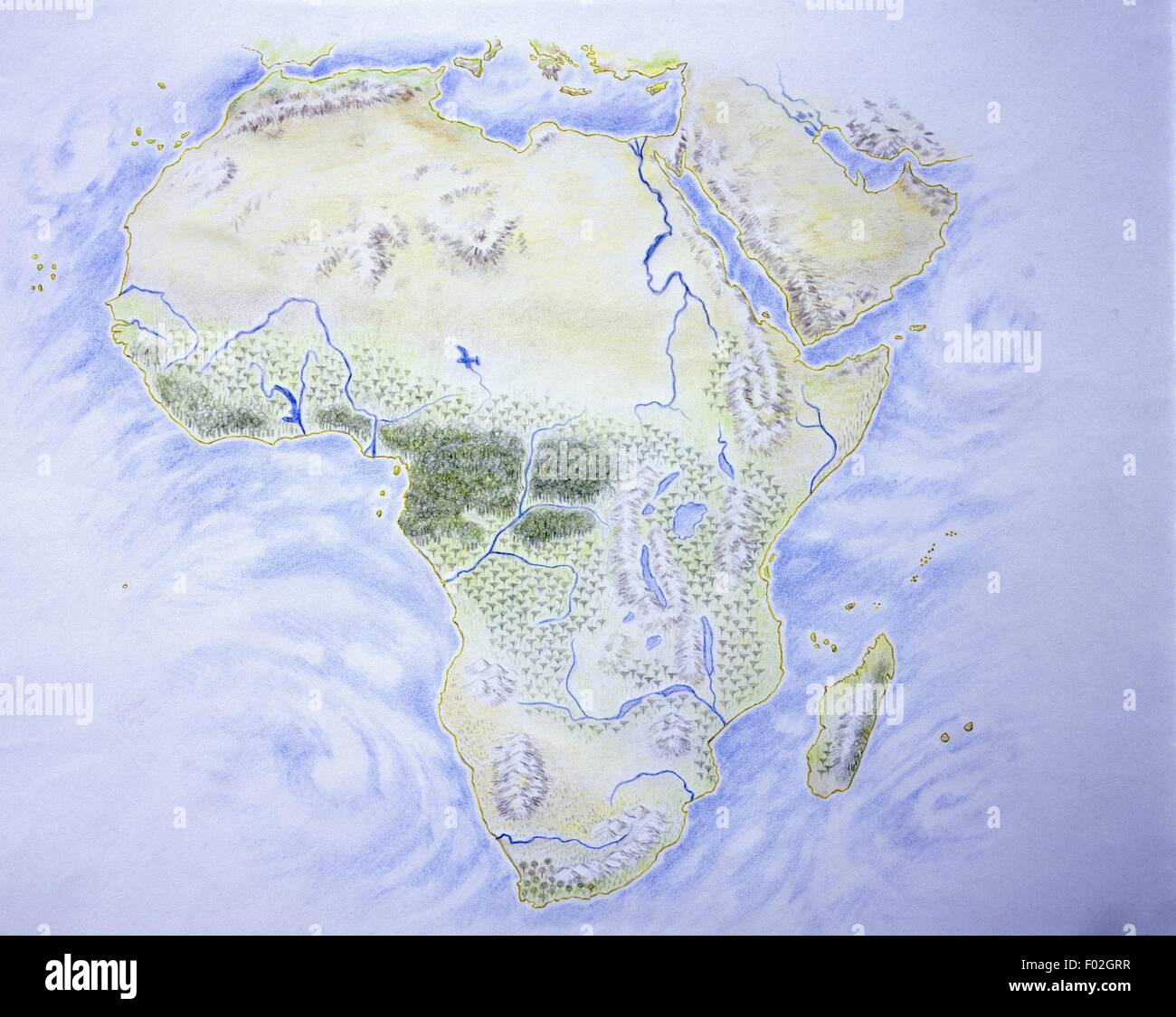 Africa continent map hi-res stock photography and images - Alamy