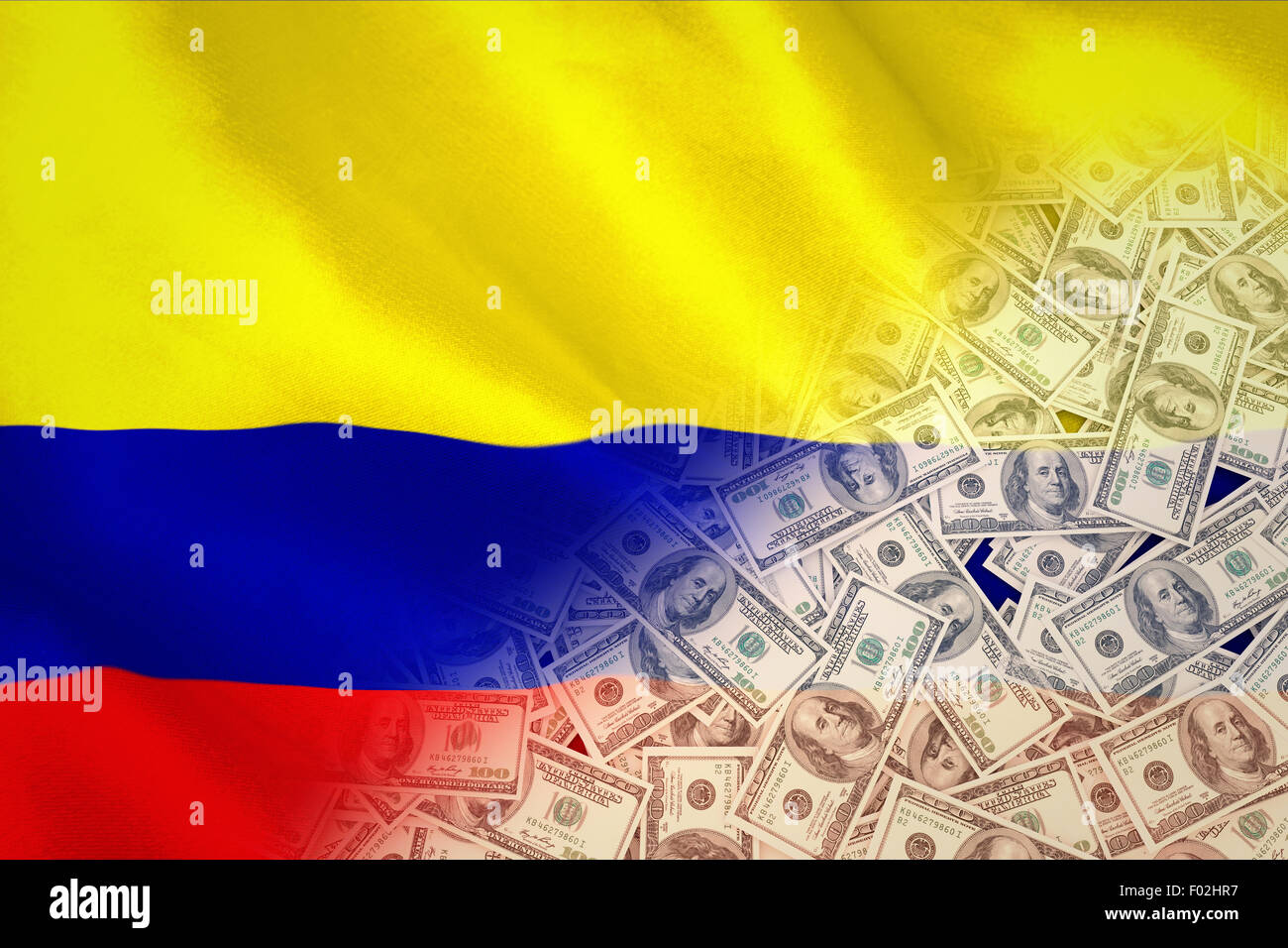 Composite image of pile of dollars Stock Photo - Alamy