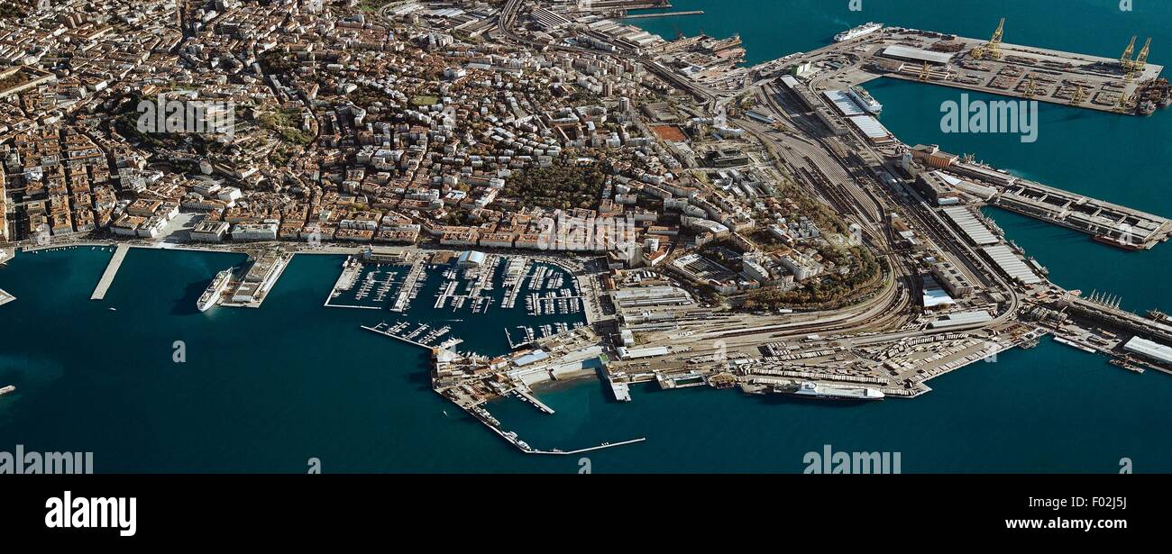 Aerial view of Trieste - Friuli Venezia Giulia region, Italy Stock ...