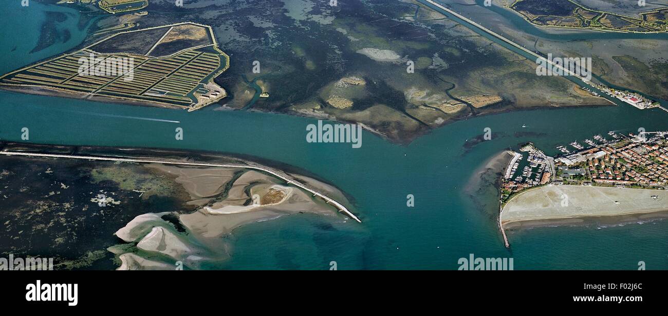 Aerial view of Grado Lagoon - Province of Gorizia, Friuli Venezia ...