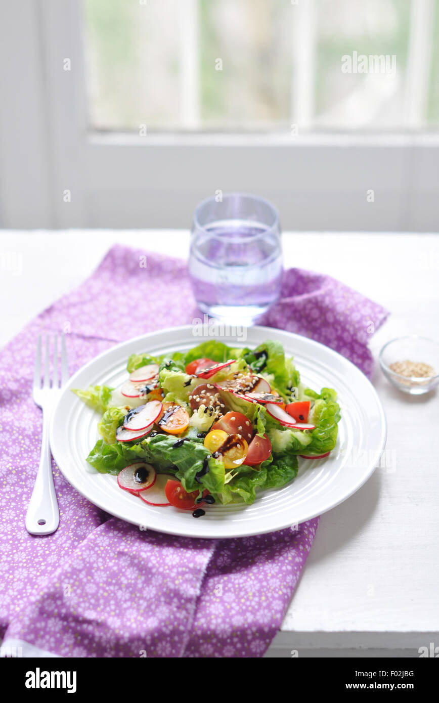 Plate of salad hi-res stock photography and images - Alamy