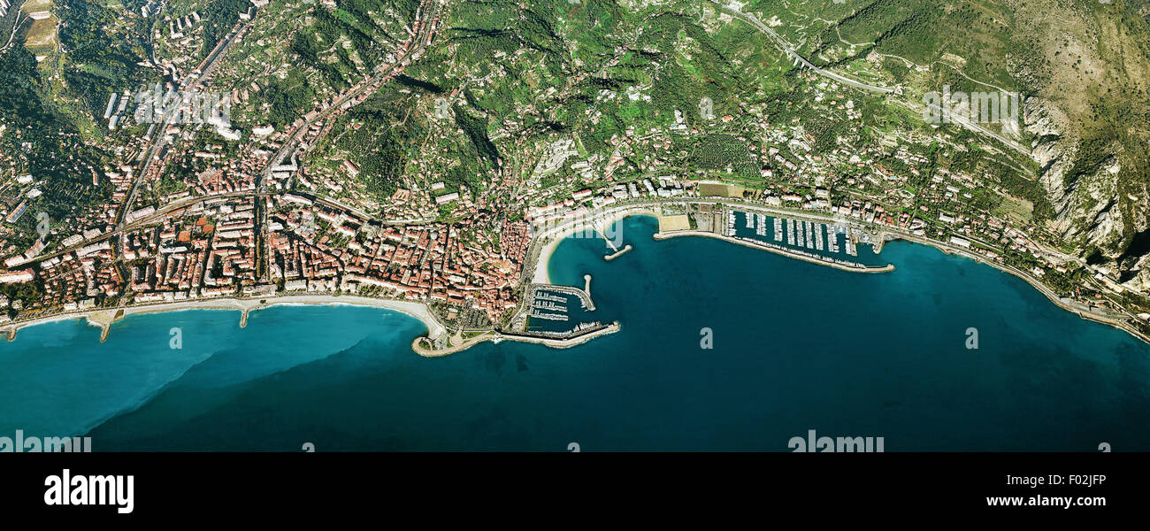 Aerial view of Mentone in France Stock Photo - Alamy