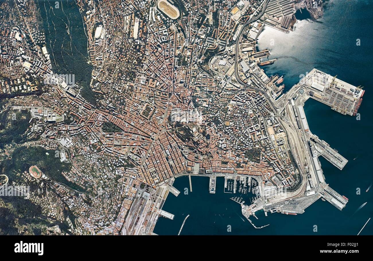 Aerial view of Trieste - Friuli Venezia Giulia region, Italy Stock ...