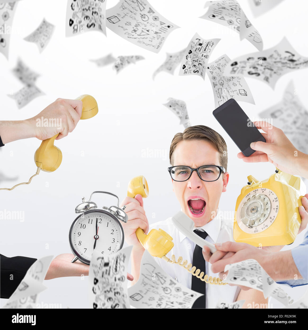 Old hand holding phone hi-res stock photography and images - Alamy