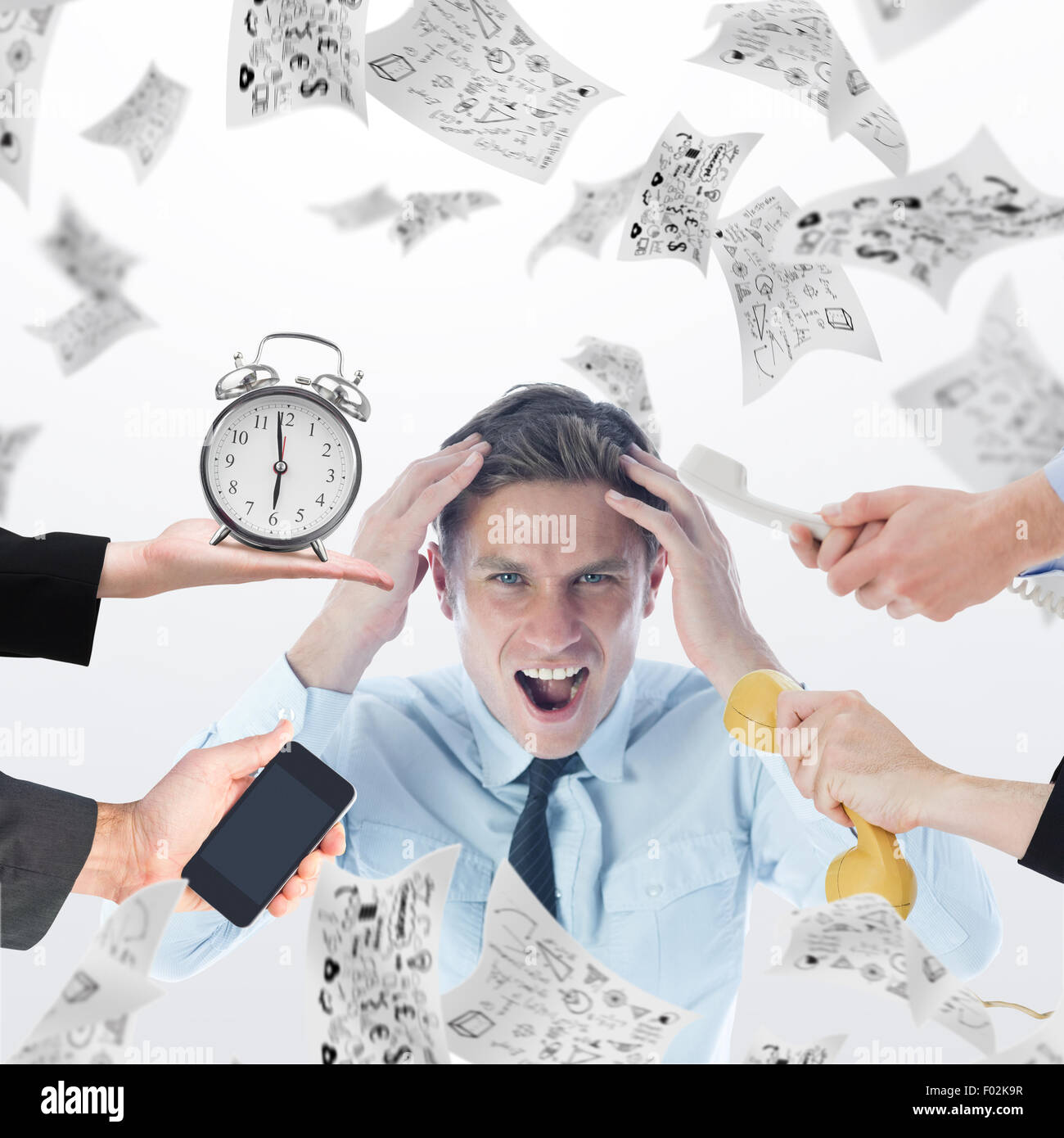 Alarm clock on mobile hi-res stock photography and images - Alamy