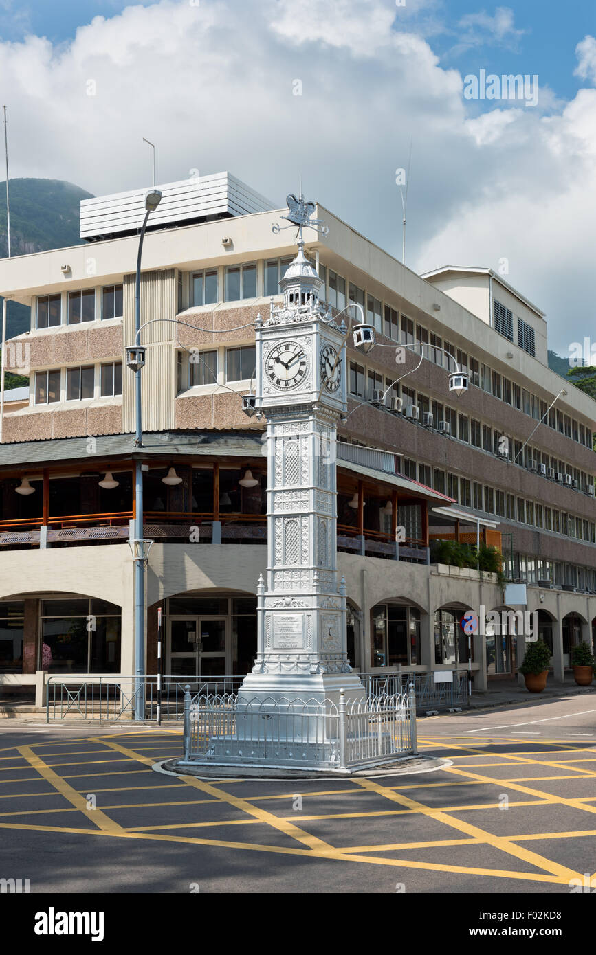 The clock tower of Victoria also known as Little Big Ben, Seychelles ...