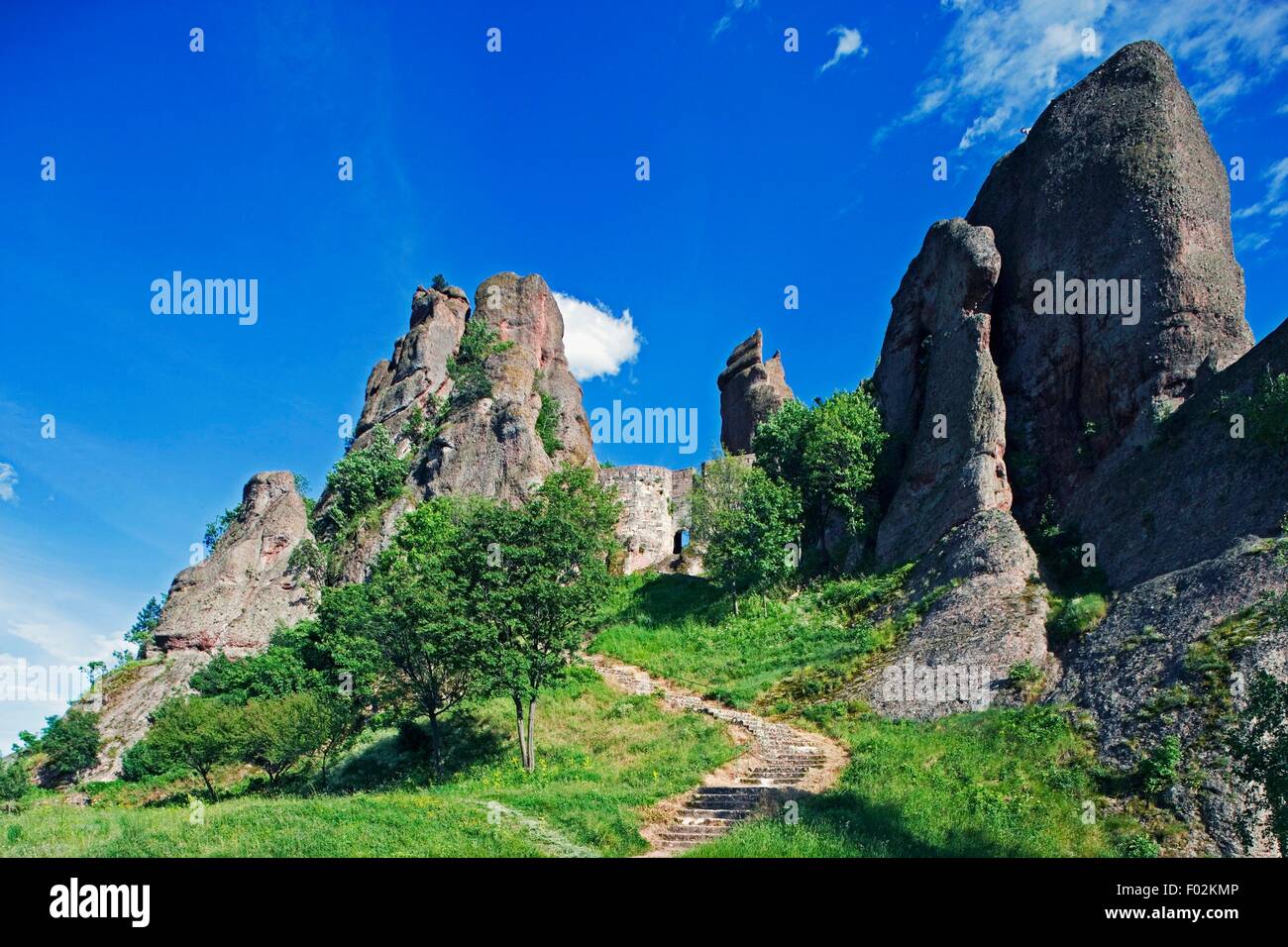 Belogradchik rocks, limestone and sandstone rock formations shaped by ...
