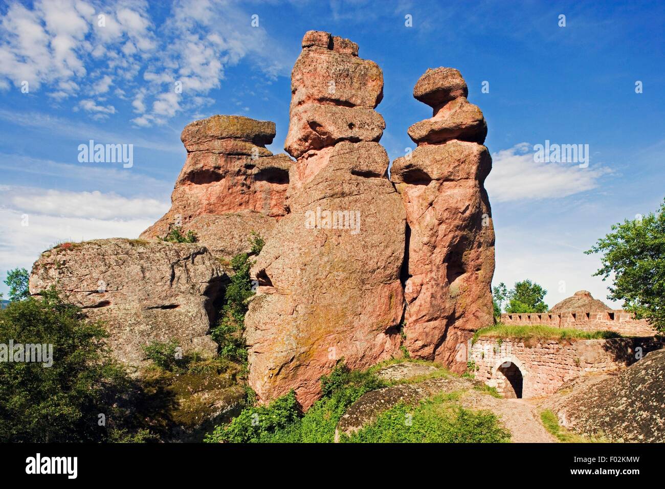 Belogradchik rocks, limestone and sandstone rock formations shaped by ...