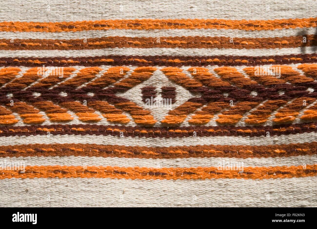 Decorative pattern on a kilim rug, Gabrovo, Bulgaria. Detail Stock ...