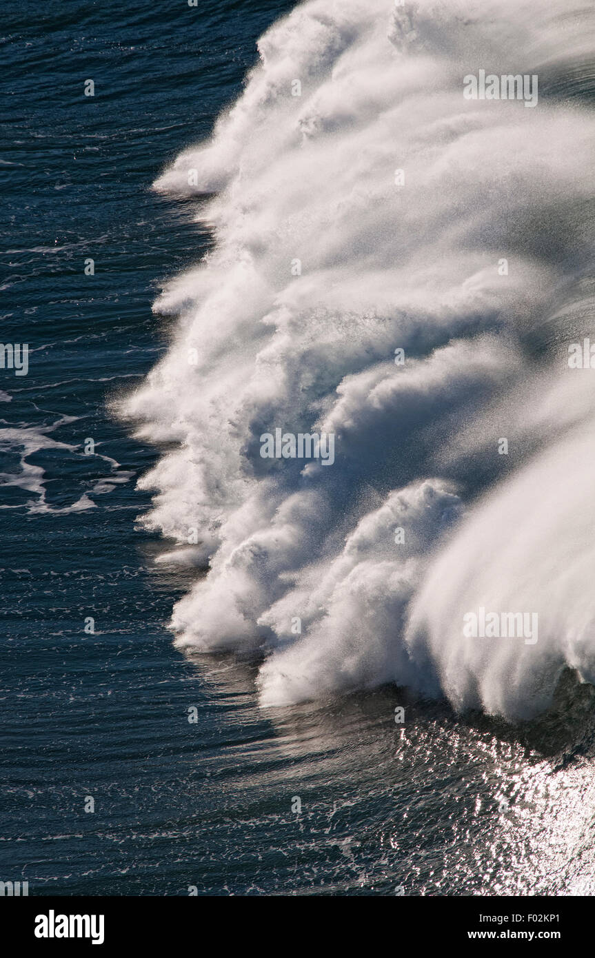 Big wave crashes off the coast of Basque country. Spain Stock Photo - Alamy