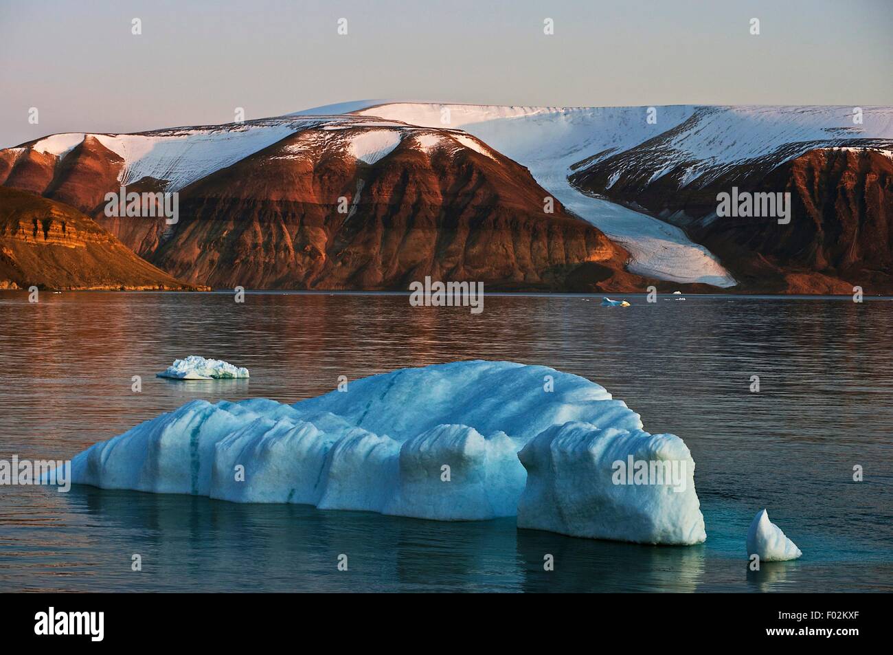 Icebergs and fjords, Qaasuitsup, west Greenland, Denmark Stock Photo ...