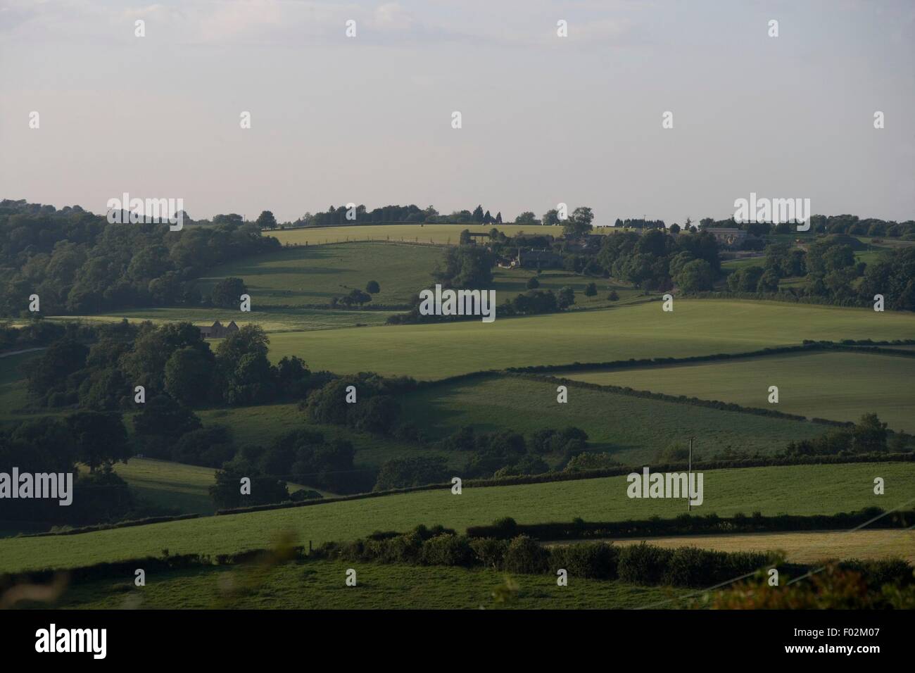 Aerial view of the hills in the surrounding of Corsham - Wiltshire ...