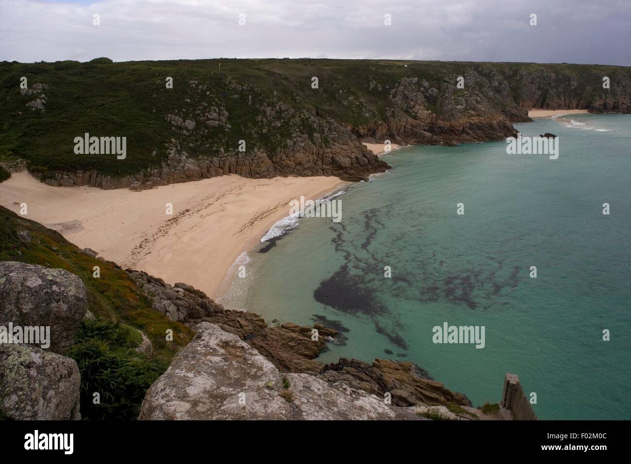 Aerial view of Sennen Beach at Land's End - Cornwall, England, United ...