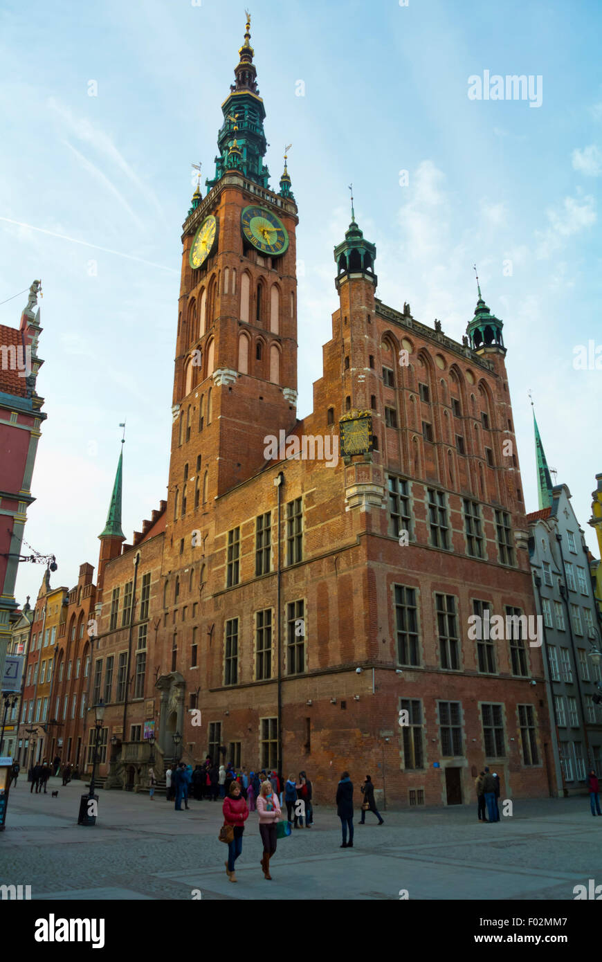 Main Town Hall, Dluga, main street, old town, Gdansk, Pomerania ...