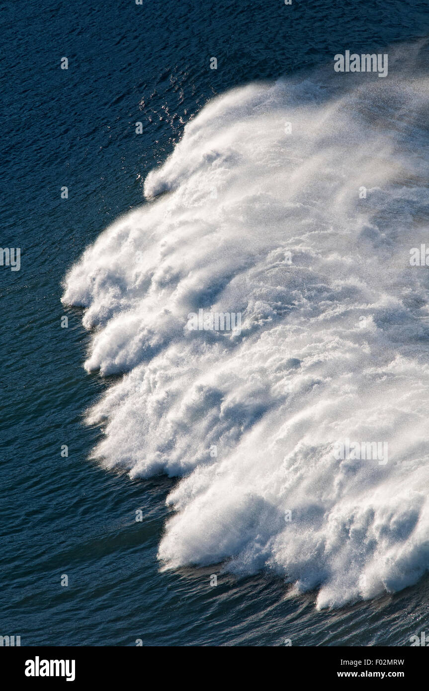 Big wave crashes off the coast of Basque country. Spain Stock Photo - Alamy