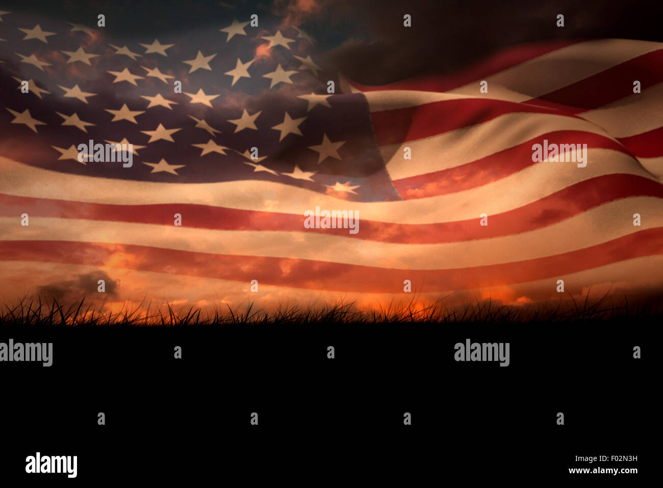 Rippling american flag hi-res stock photography and images - Alamy